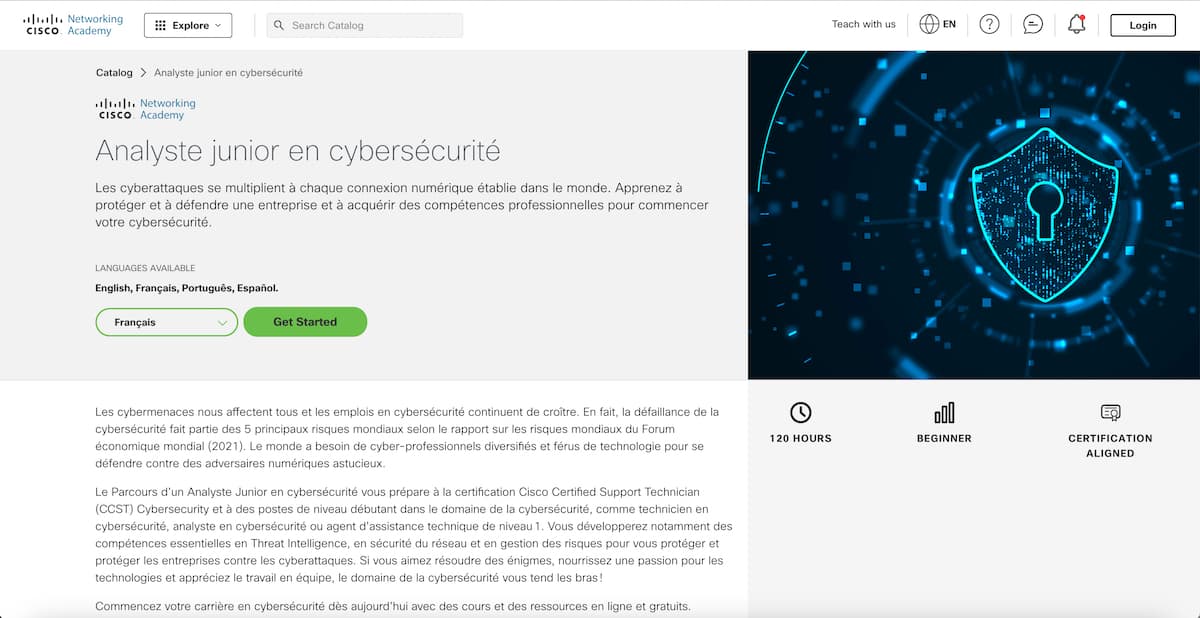 Cybersécurité : une formation gratuite Cisco de 120h à ne pas rater